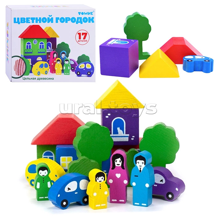 Конструктор "Цветной Городок" 17 дет., 432624 - купить оптом от 403,89 ...